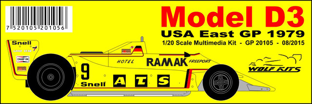 ** お取り寄せ商品 ** WOLF Models 20105 1/20 ATS D3 USA East GP 1979 H.J.Stuck ...
